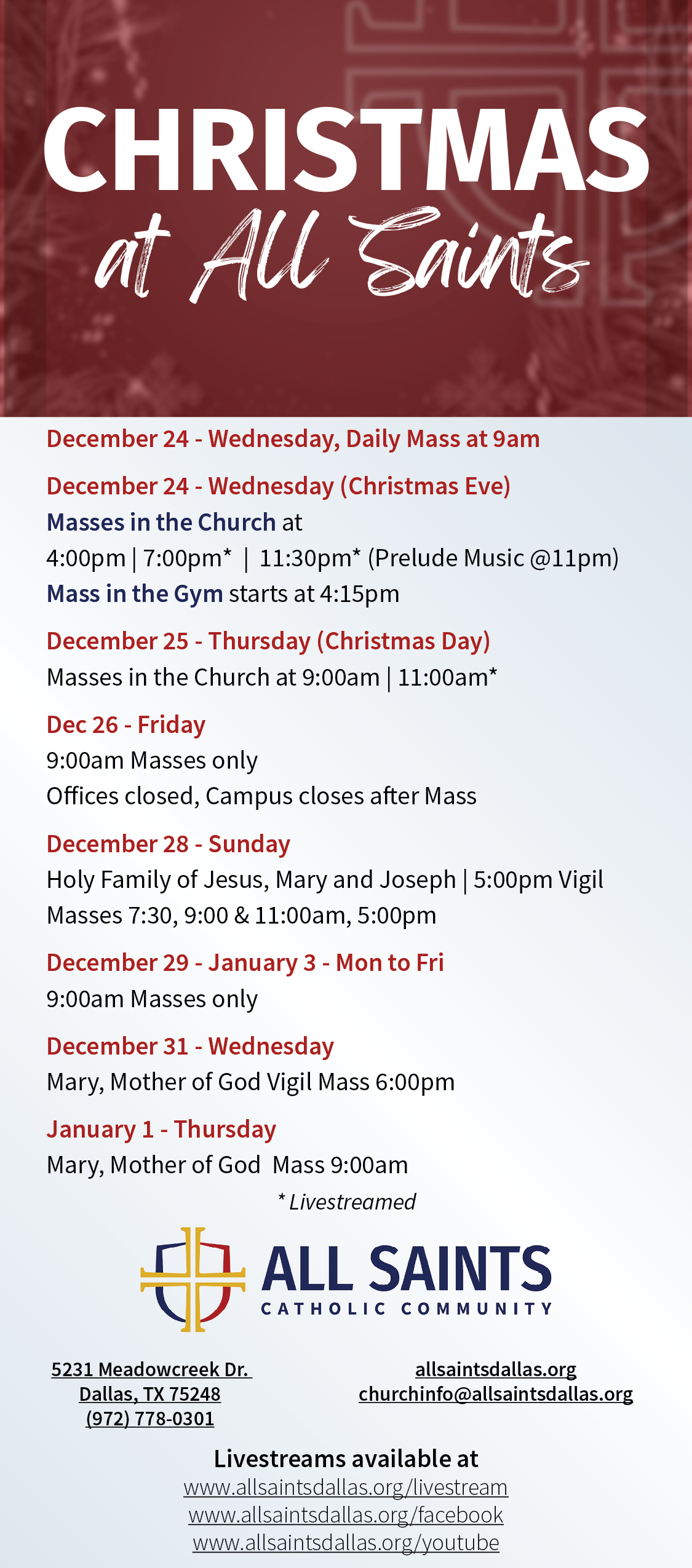 All Saints Catholic Church, Dallas, TX